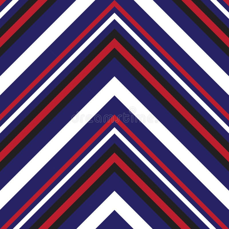 Red and Blue Chevron Diagonal Stripes Seamless Pattern Background Stock ...