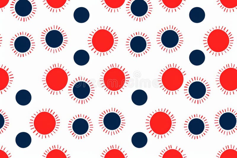 Red and Blue Circle Seamless Pattern. Polka Dot Background Stock ...