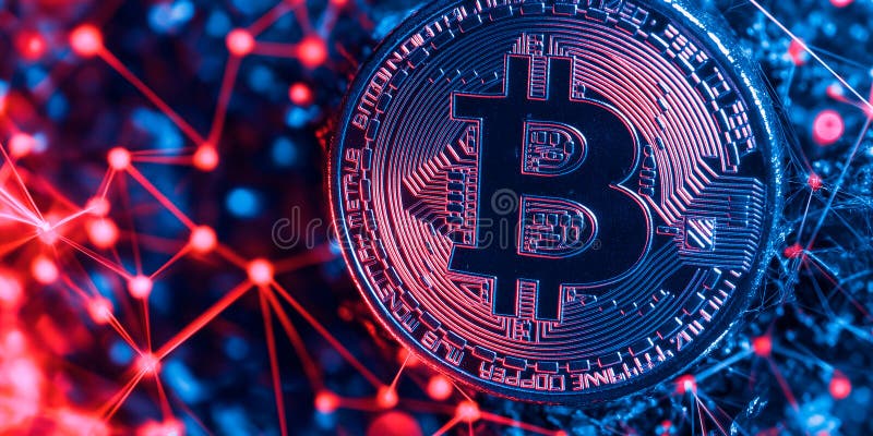 A Red and Blue Coin with the Letter B on it Stock Photo - Image of ...