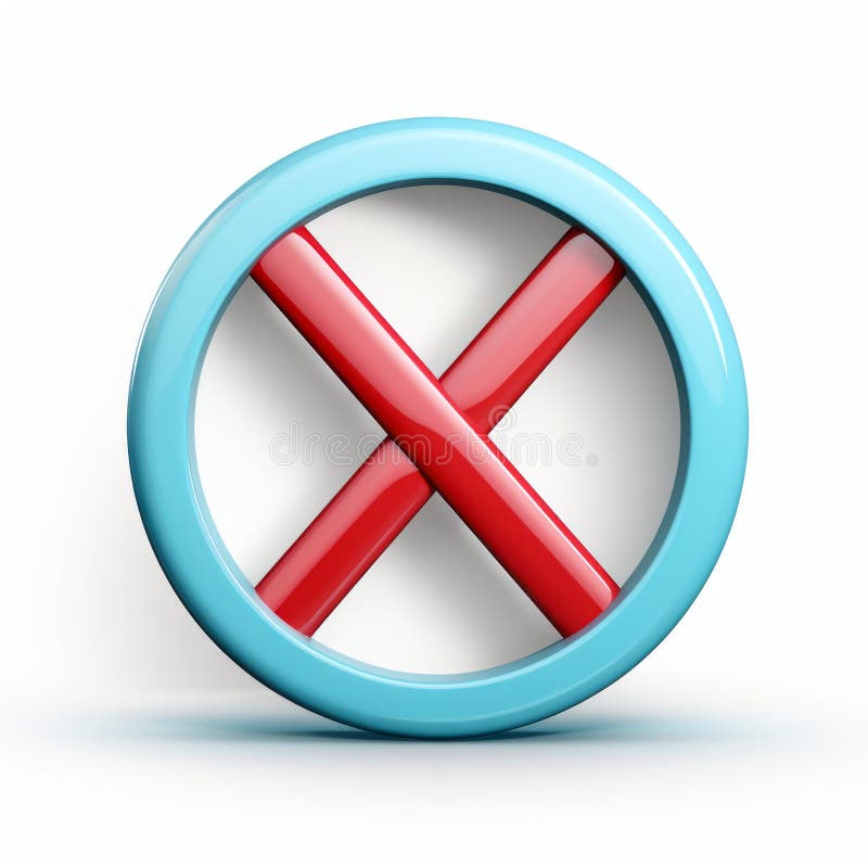 A Red and Blue Cross Symbol on a White Background Stock Illustration ...