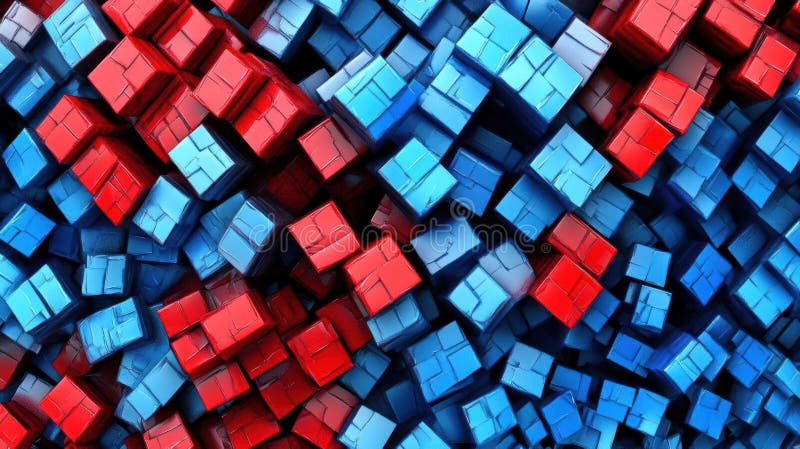 Colorful Cubes Stacked Isometric Pattern Abstract Background Stock ...