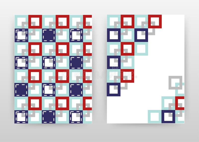 Red, Blue, Cyan Rectangle Seamless Texture Design for Annual Report ...