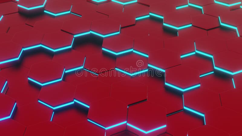 Red and Blue 3d Abstract 3d Hexagons Honeycomb Background Stock Footage - Video of animation ...