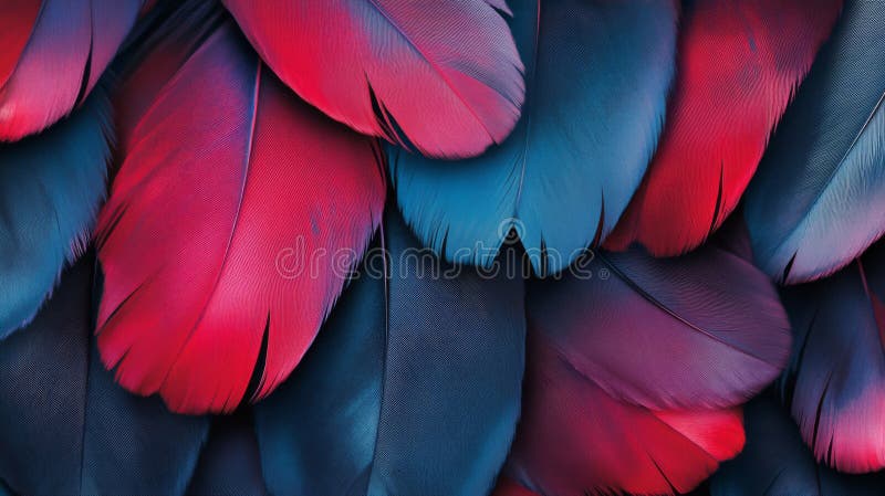 Red and Blue Detailed Feather Texture Background Stock Illustration ...