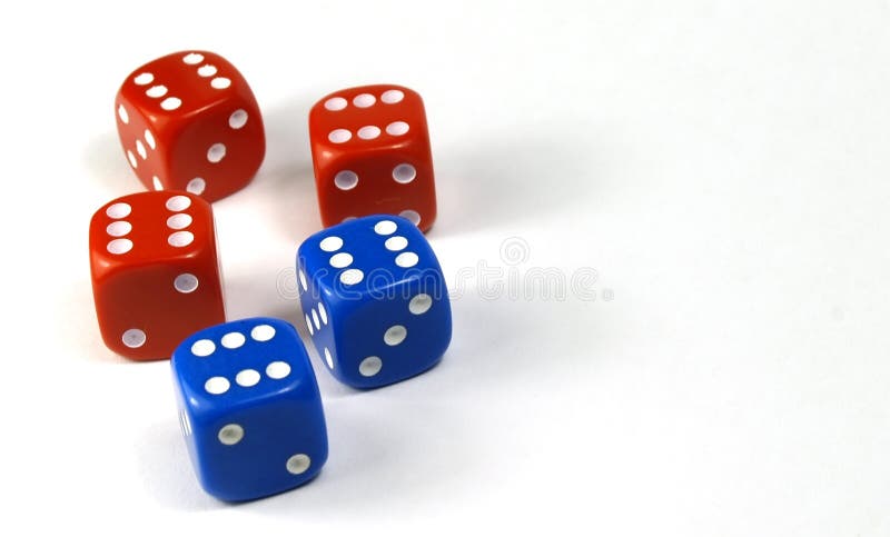 Red and blue dice stock image. Image of dude, lose, fragil - 981781