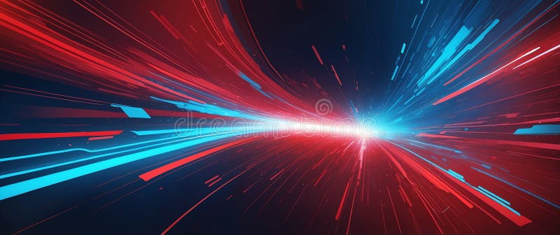 Red and Blue Digital Speed Future Technology Abstract Concept ...
