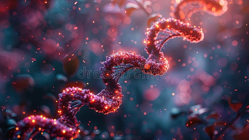 A Red and Blue DNA Strand with a Glowing Effect Stock Photo - Image of ... A Red and Blue DNA Strand with a Glowing Effect Stock Photo - Image of ...