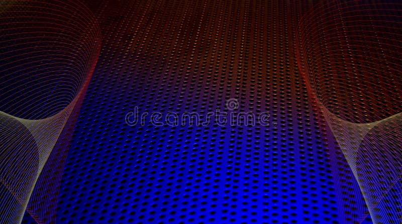 Red and Blue Dots with Led Light Passing through Making a Dj Night ...