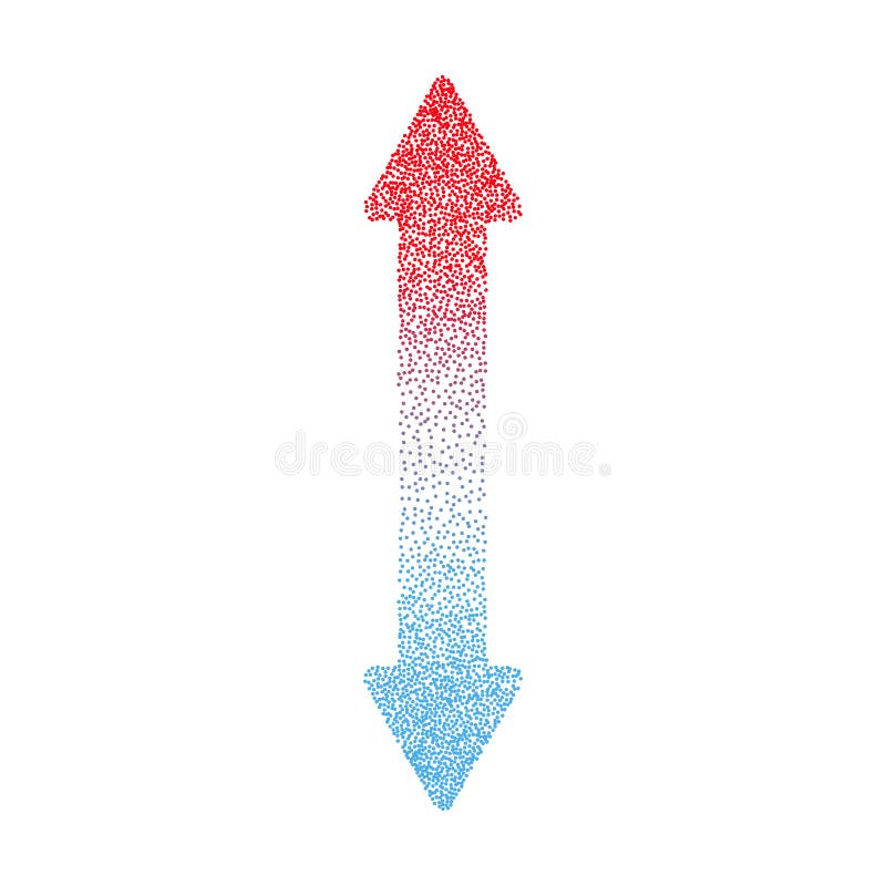 Red and Blue Double Arrow stock vector. Illustration of blue - 63527106