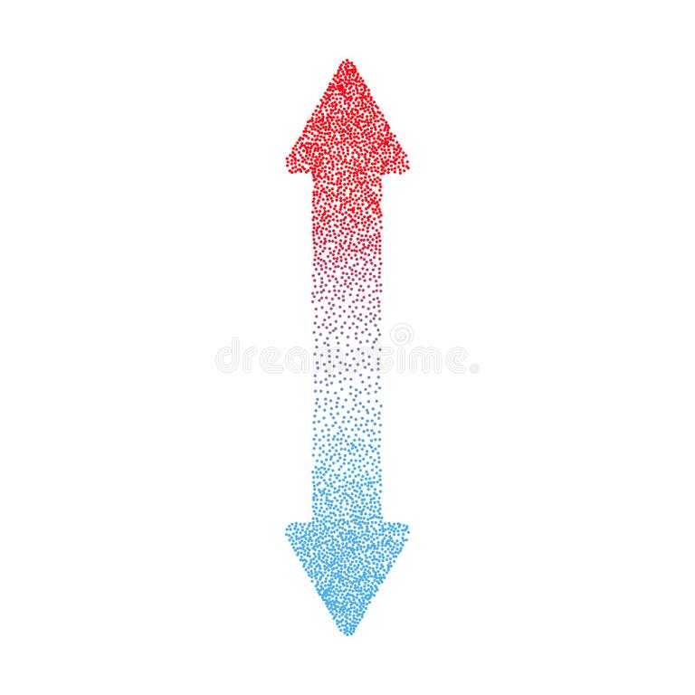 Red and Blue Double Arrow stock vector. Illustration of blue - 63527106