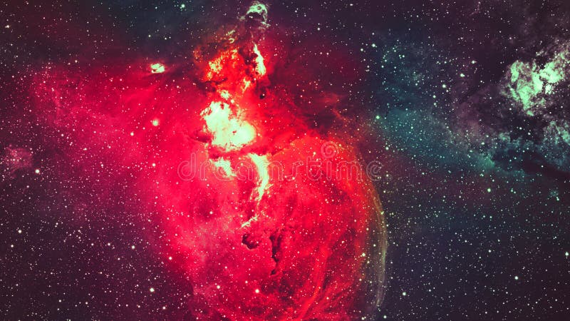 Red and Blue Dramatic Space Behind a Mystical Cloudscape Embracing ...