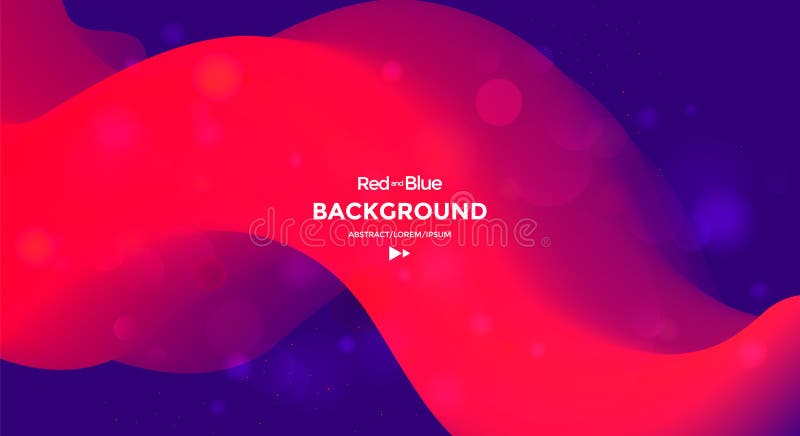 Red and Blue Fluid Wave. Duotone Compositions Stock Vector ...