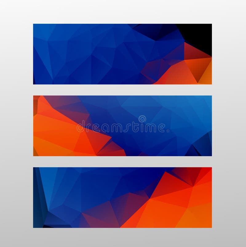 Red blue flyer set stock vector. Illustration of modern - 80011457