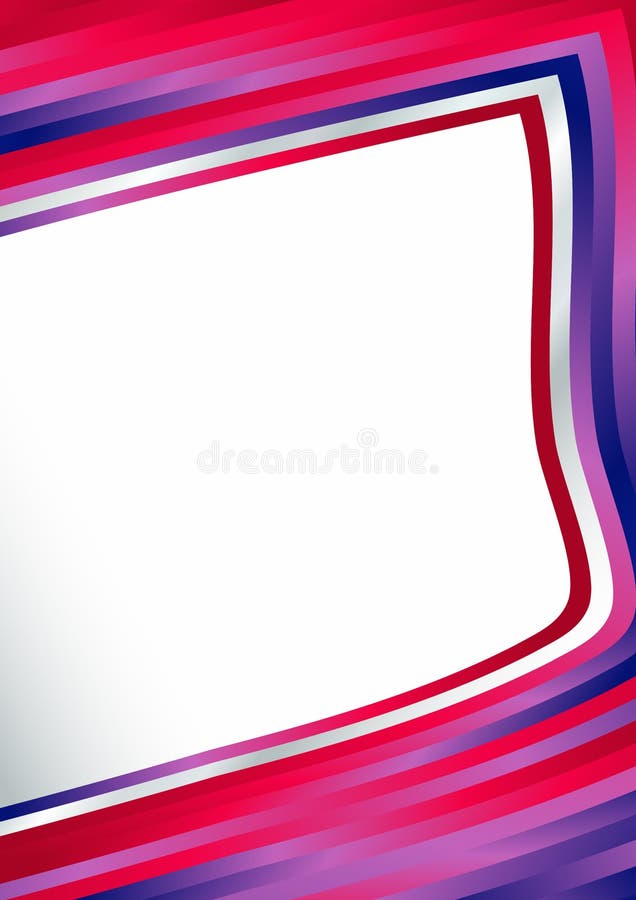 Red and Blue Frame Background with Space for Your Text Vector Beautiful ...