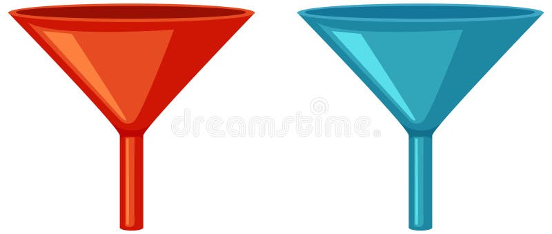 Red and blue funnel stock vector. Illustration of eps10 - 263000915