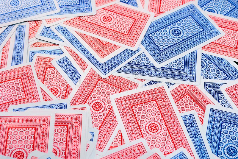 Red and Blue Generic Playing Cards Back Side Stock Image - Image of ...