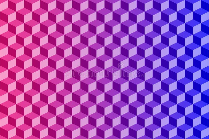 Red and Blue Geometric Vector Background, Wallpaper 3d Cube Shapes ...