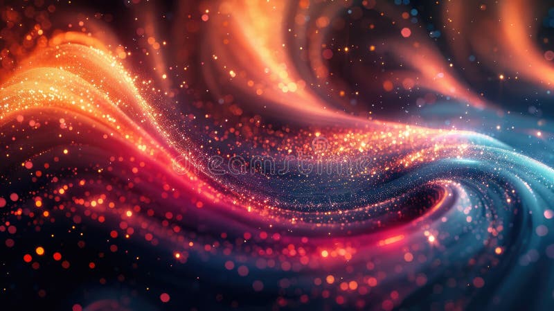 Red and Blue Glitter and Sparkles in a Flowing Pattern AIG51A Stock ...