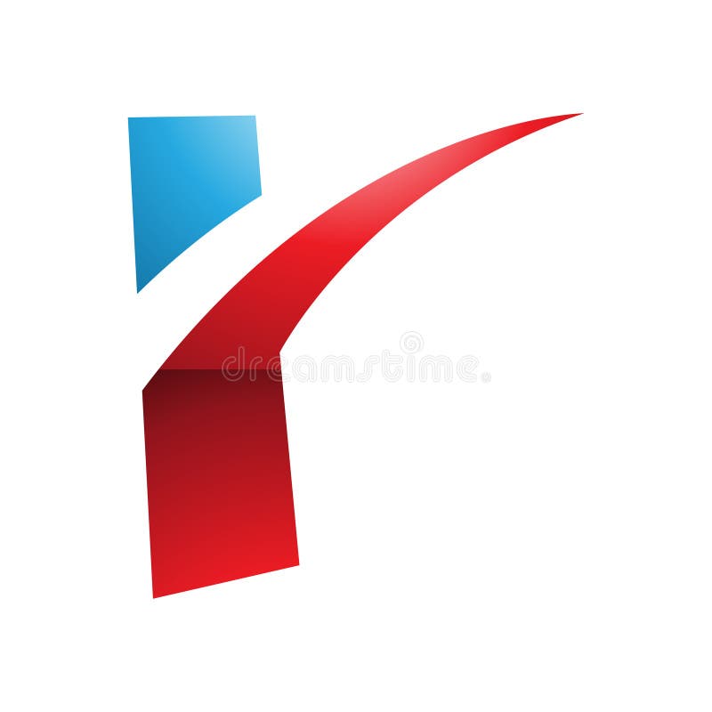 Red and Blue Glossy Spiky Shaped Letter R Icon Stock Vector ...