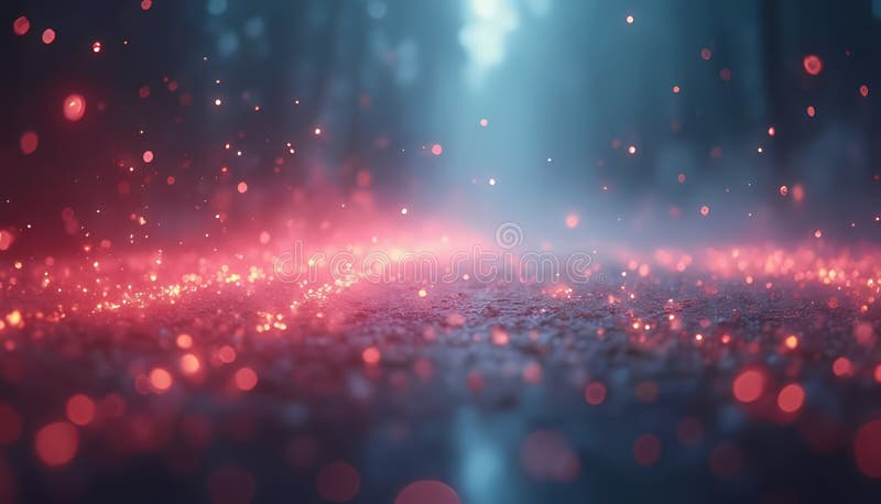 Glowing Particles Background Red and Blue Abstract Light Effect Stock ...
