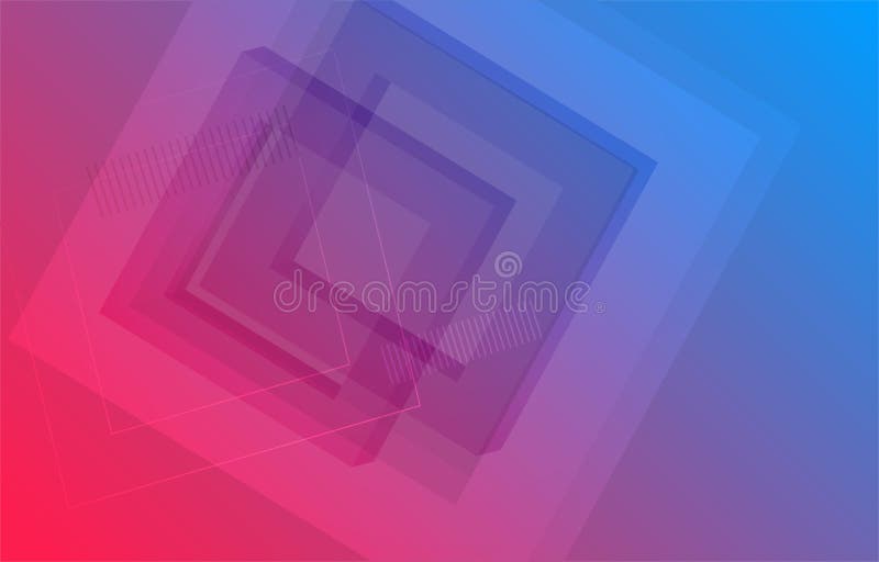 Red Blue Gradient Background with Trendy Shapes Stock Vector ...