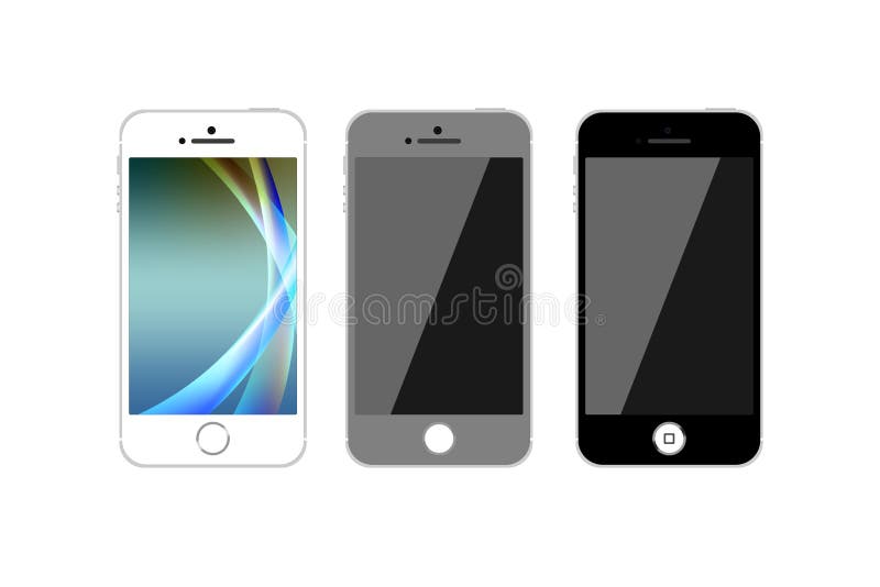 Realistic Vector Mobile Phone Mockup Like Iphone Design Style Stock ...