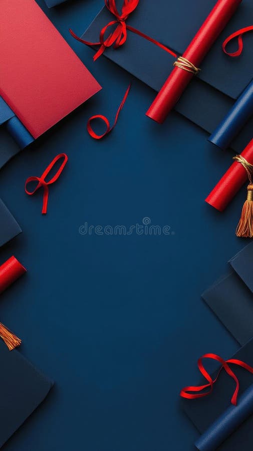 Red and Blue Graduation Ceremony Decorations - Celebrating Academic ...