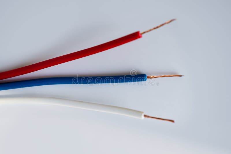 Red blue and green wire stock photo. Image of closeup - 163889272