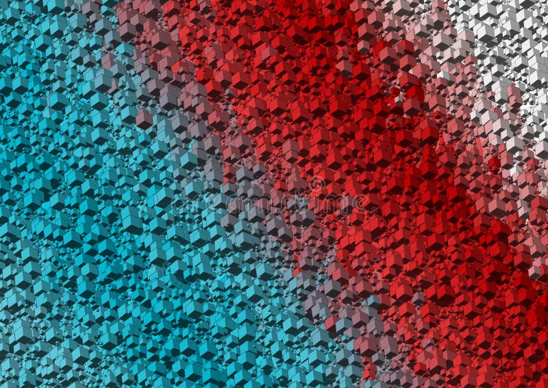 Red Blue and Grey 3D Square Cube Background Image Beautiful Elegant ...