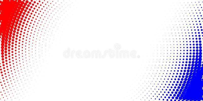 Red and Blue Halftone Banner with Dynamic Graphic Design Stock ...