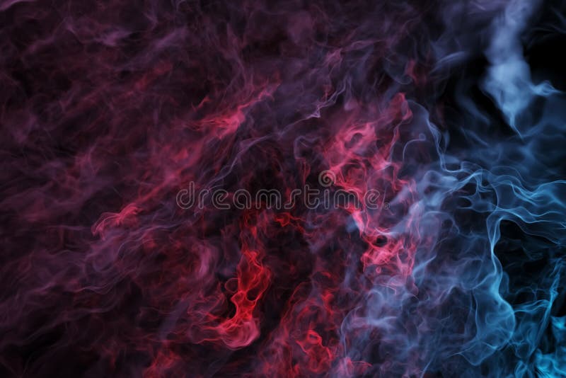 Red Blue Hazy Smoke. Colorful Mystical Nebula Stock Illustration ...