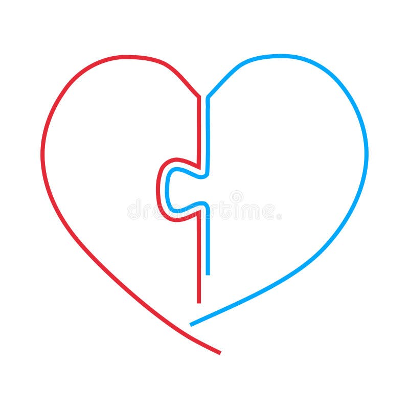 Half heart outline stock vector. Illustration of pictogram - 107170096