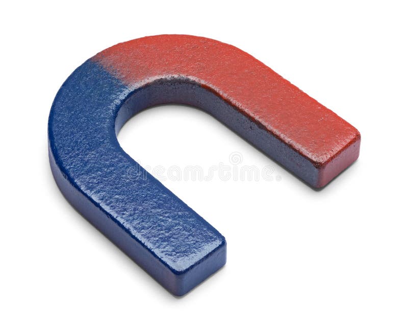 Red Blue Horse Shoe Magnet stock photo. Image of horse - 144937284