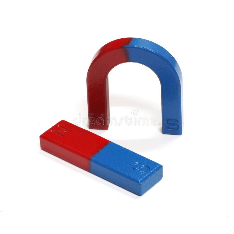 Red and Blue Horseshoe Magnet Isolated on White Background Stock Image ...