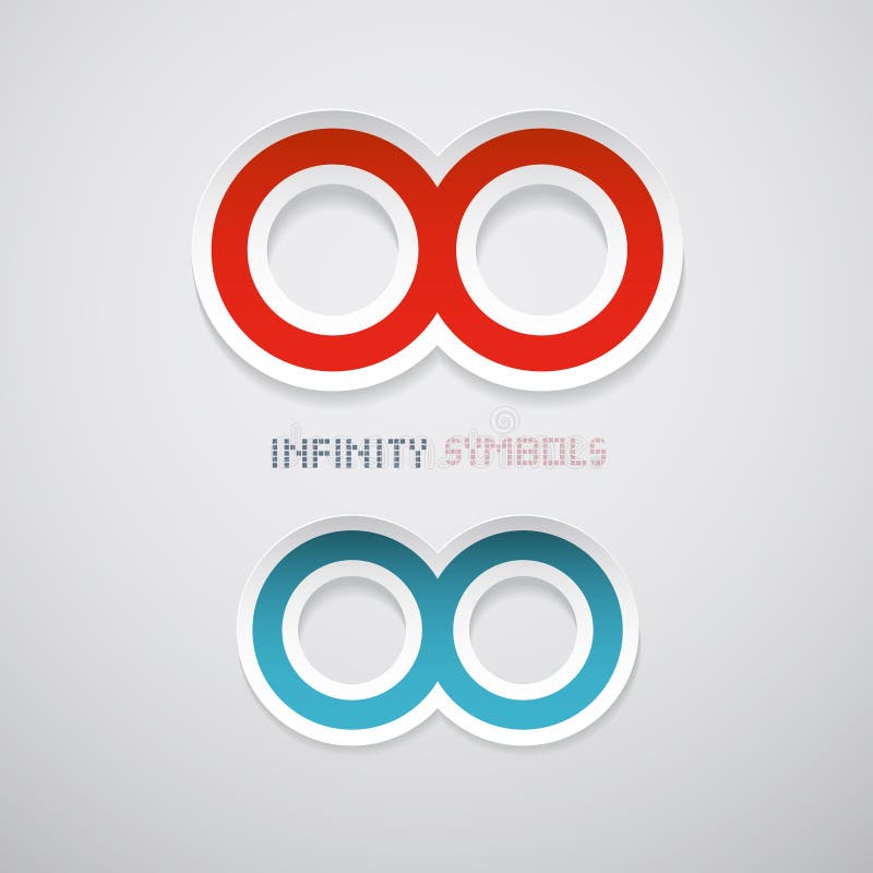 Red and Blue Infinity Symbols Stock Vector - Illustration of sign ...