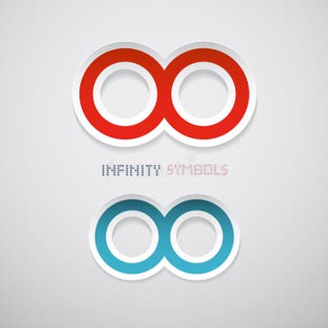 Red and Blue Infinity Symbols Stock Vector - Illustration of sign ...