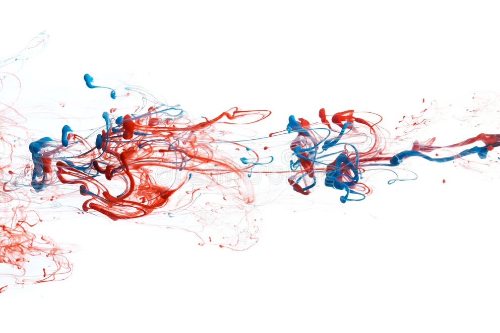 Red and blue ink stock photo. Image of smoke, white, multi - 57954882