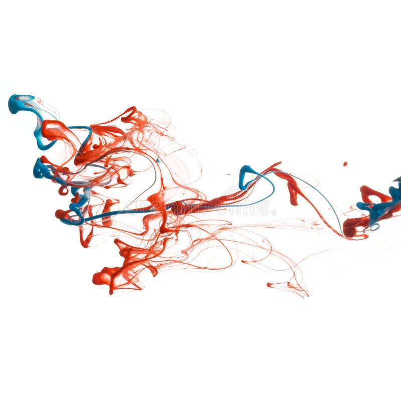 Red and blue ink stock photo. Image of macro, smoke, blue - 57955700