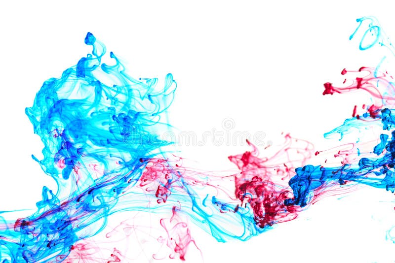 Red and blue ink in water stock photo. Image of underwater - 80831984