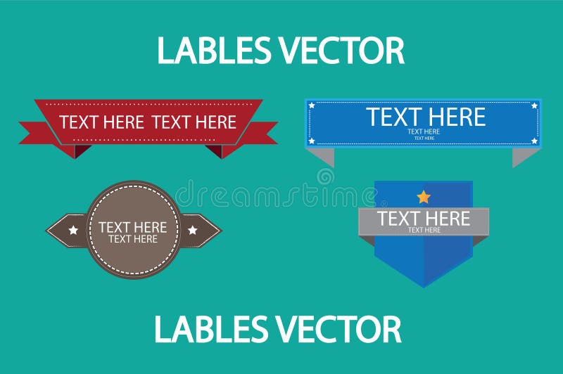 Red and Blue Lables Vector stock vector. Illustration of lable - 41236111