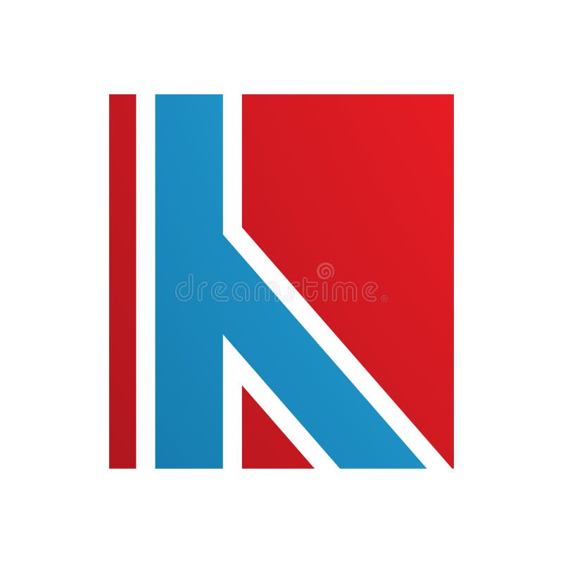 Red and Blue Letter H Icon with Straight Lines Stock Vector ...