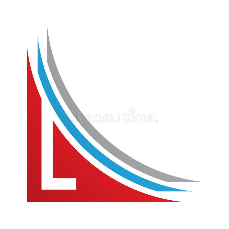 Red and Blue Letter L Icon with Layers Stock Vector - Illustration of ...