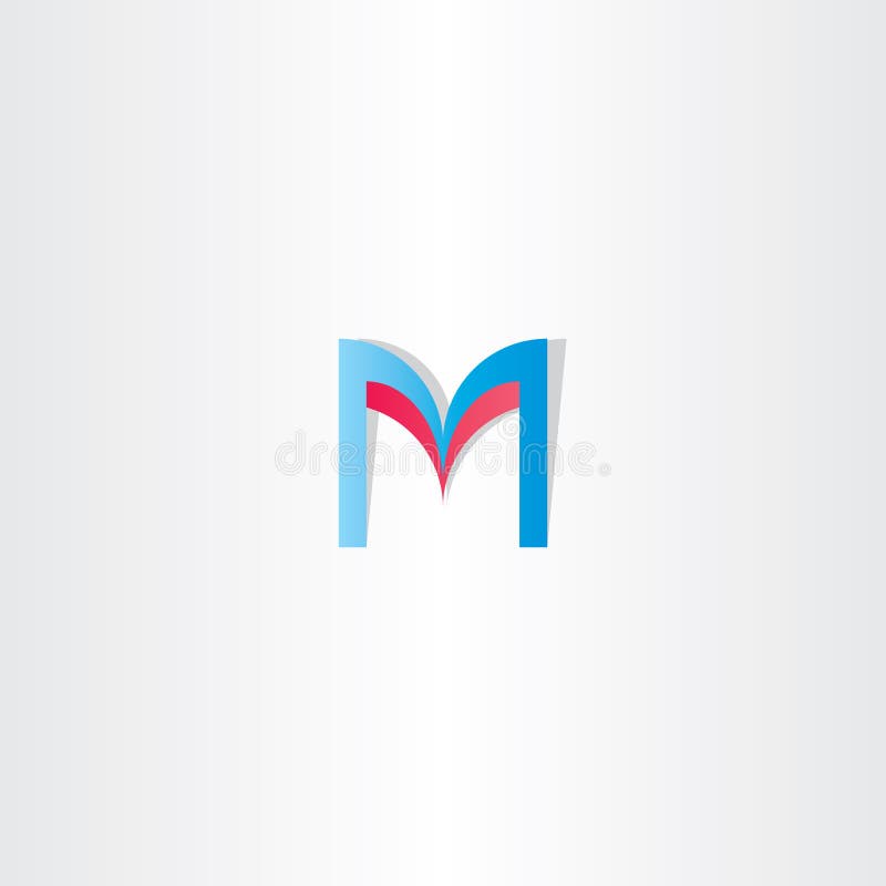Red Blue Letter M Logotype Element Vector Icon Stock Vector ...