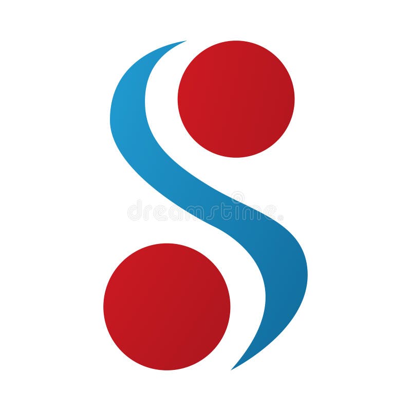 Red and Blue Letter S Icon with Spheres Stock Vector - Illustration of ...