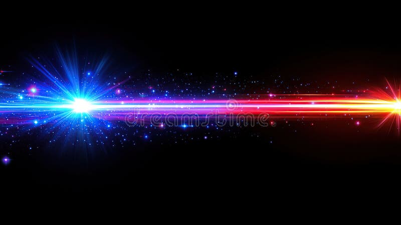 Red Blue Light Beam Collision, Space Backdrop, Energy Effect, Design ...