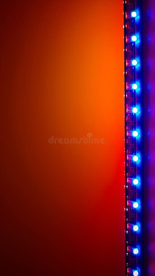 A Red and Blue Light Strip on a Red Background Stock Image - Image of ...