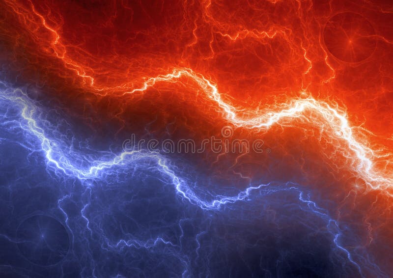 Red and blue lightning stock illustration. Illustration of design ...