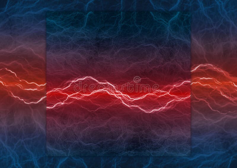 Red and blue lightning stock illustration. Illustration of blue - 197877279