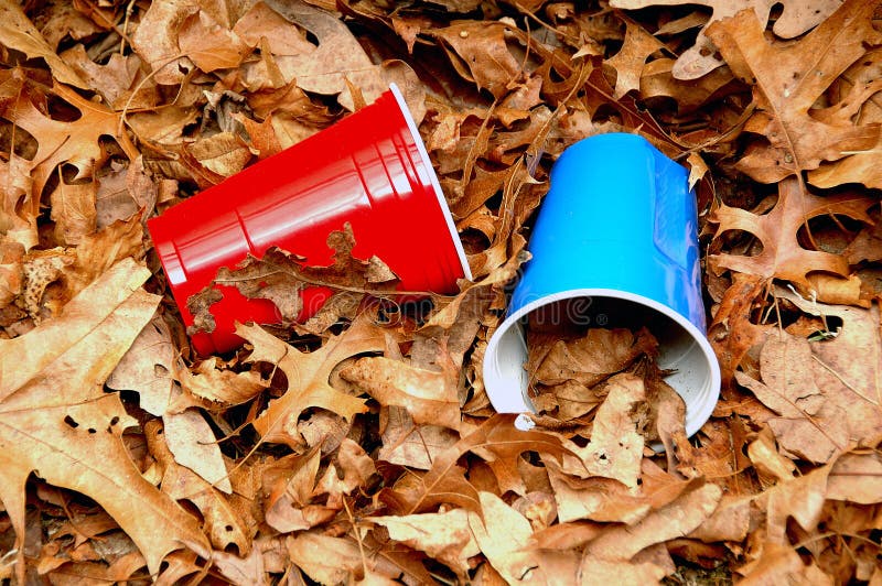 Red Blue Litter stock image. Image of leaves, brown, trash - 37988323