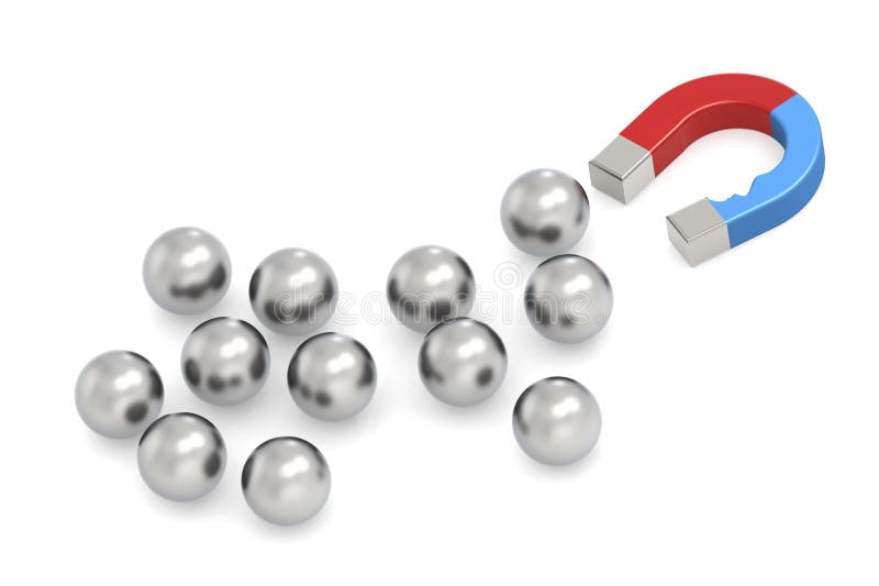 Horseshoe Magnet Metal Balls Stock Illustrations – 38 Horseshoe Magnet ...